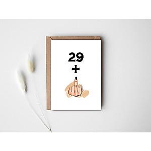LillaGifts Funny 30Th Birthday Card - 29+1 Women Or Men - Sweet 30 Years Old Birthday Gift - Gift Perfect For Husband Wife Brother Sister, 5 x 7 inches