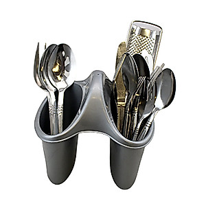 Dependable Industries inc. Essentials Multi Purpose Caddy Stationary Sponge Holder Kitchen Utensils Tools Cutlery Saddle