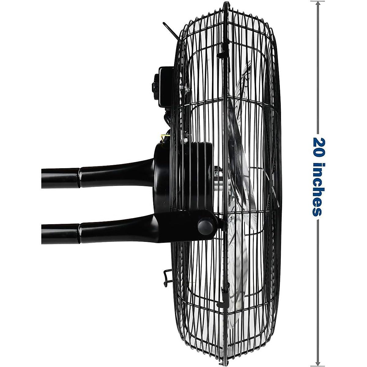 Simple Deluxe 20 Inch 3-Speed High Velocity Heavy Duty Metal Industrial Floor Fans Quiet for Home, Commercial, Residential, and Greenhouse Use, Outdoor/Indoor, Black, 1-Pack