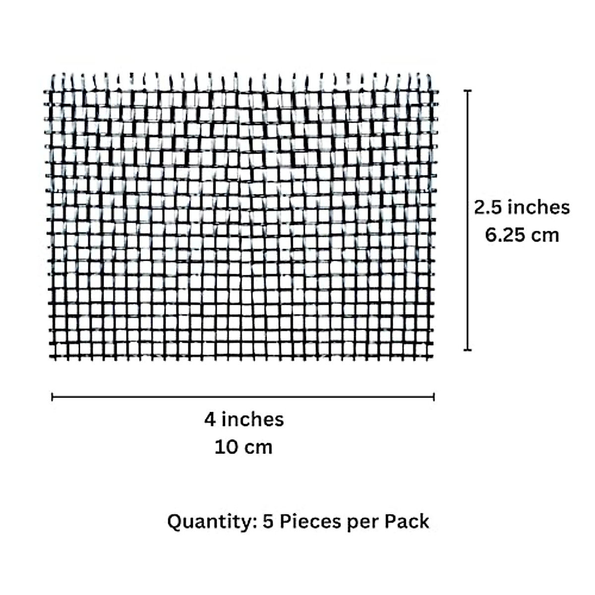 Luffy Betta & Crested Gecko Stainless Steel Mesh, 2.5x4 Inches, Dishwasher Filter Replacement, Garden Pot Drainage Hole Cover, Repair Rusted Dog, Bird & Rabbit Cage