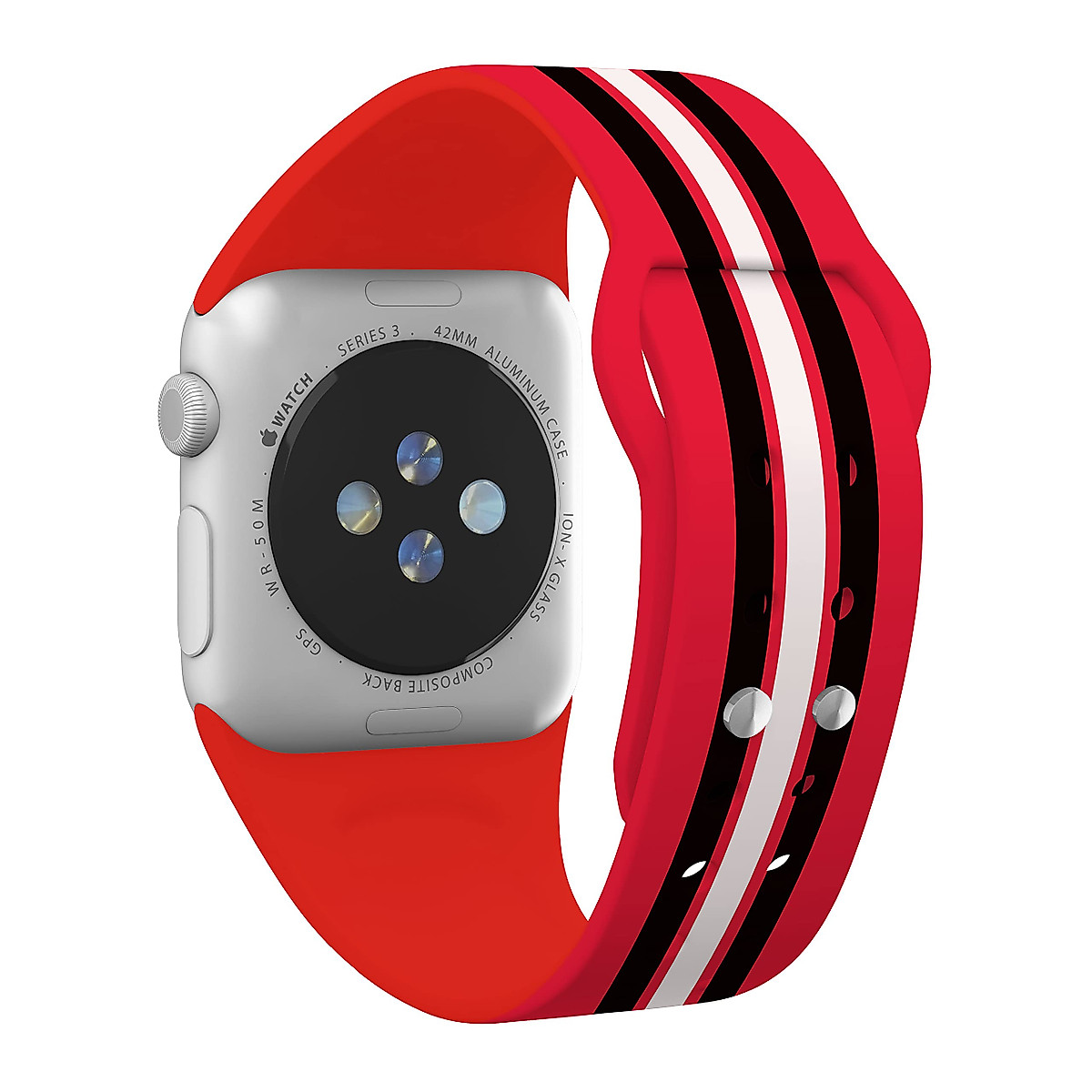 Game Time Kansas City Chiefs HD Combo Package Compatible with Apple Watch and AirPods Gen 1&2 (38/40/41mm Long)