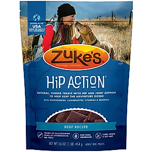 Zuke's Hip Action Hip & Joint Natural Dog Treats Crafted in The USA 16 Ounce (Pack of 4)