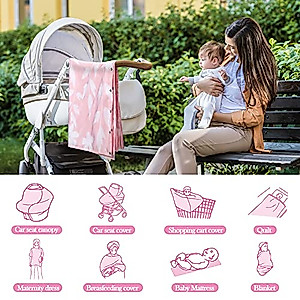 2 Pcs Baby Nursing Cover for Breastfeeding Soft Breastfeeding Cover for Infants Babies Nursing Apron Cover with Flowers and Leaf for Mother Breastfeeding