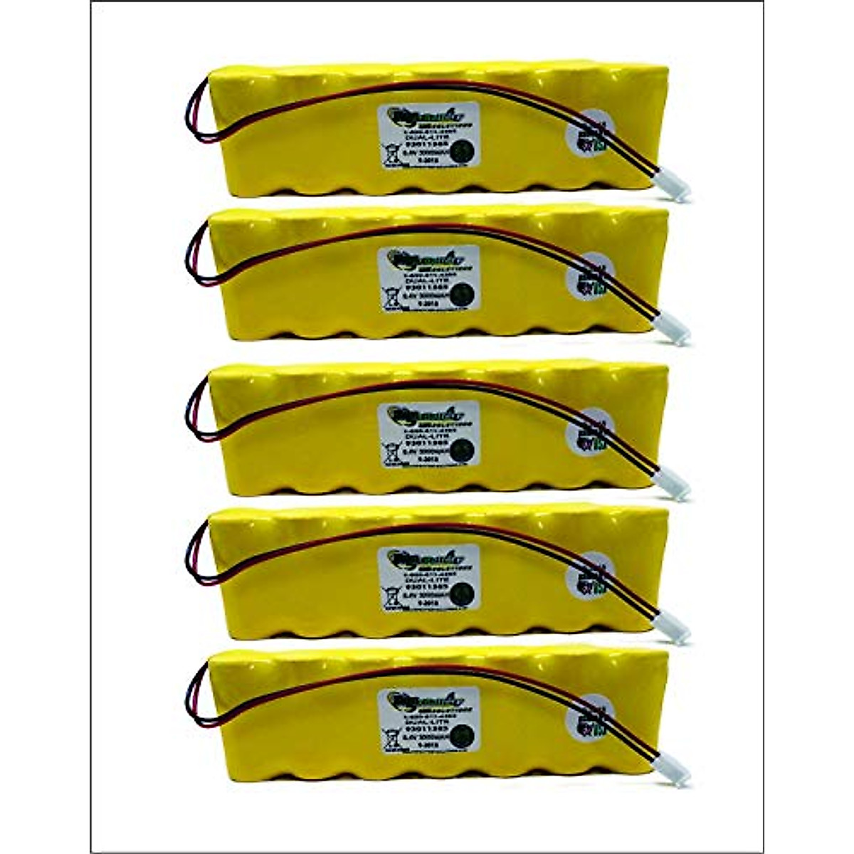 5pc Hubbell - Dual-Lite 93011385 Replacement Battery