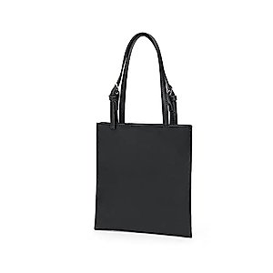 Canvas bag handbag female this year's new popular nylon shoulder bag fashionable Oxford cloth handbag (Black, S)