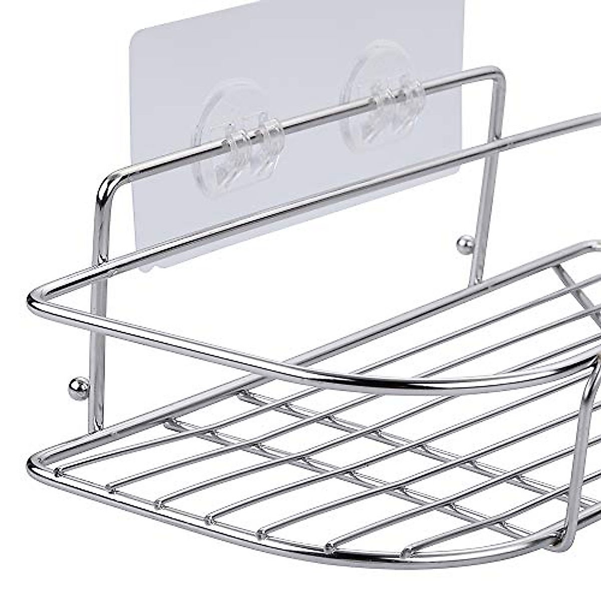 LAIGOO 8 Pcs Replacement Corner Shower Caddy Adhesive Hook Stickers, No Drilling Wall Hooks Adhesive Strips for Bathroom Shelves