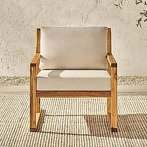 Walker Edison Dekian Outdoor Chairs, Natural