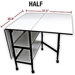 Sullivans 38431 Home Hobby Adjustable Height Foldable Table, 59 x 35.8