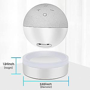 ZUOLACO Dot 4th/5th Generation Table Holder, Desktop Stand Mount for Echo Dot 4th/5th Gen(2022 Release), Base Bracket with Light Guide, Dot Accessories with Built-in Cable Management, White