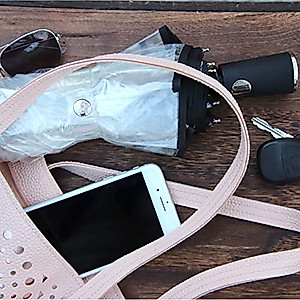 totes Clear Canopy Automatic Open Foldable Umbrella