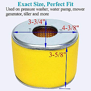 HOODELL Professional GX390 Air Filter, Compatible with Honda GX340 GX 390 11HP 13HP Engine 17210-ZE3-505 17210-ZE3-010 Air Filter