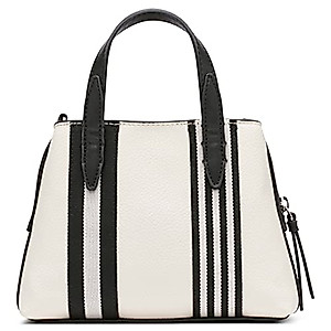 Calvin Klein Millie 2 in 1 Triple Compartment Mini Satchel Crossbody, Cherub White/Black