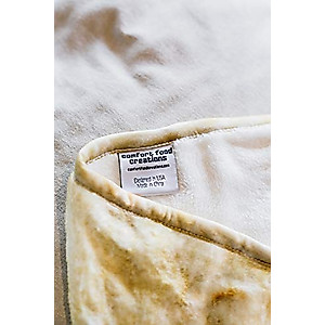 Burrito Wrap Novelty Blanket - Perfectly Round Tortilla Throw (6' Diameter)