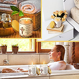 Christian Gifts for Women Lavender Scented Candle Inspirational Gifts for Women Soy Wax Candle for Home Religious Candles Birthday Candle Gifts for Women Friends Sister Teachers Coworkers