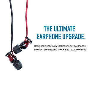 Comply Isolation Noise Cancelling Memory Foam Earphone Tips for Sennheiser HD1 Momentum MIE2, IE 800 S, CX 3.00, 5.00 and 7.00BT, Premium Replacement Earbud Tips, Comfortable Secure Fit(Medium,3 Pair)