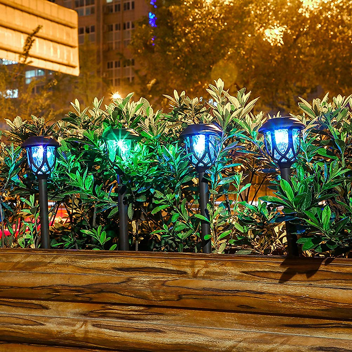 Uonlytech Solar Landscape Light Solar Ground Lights Solar Lawn Light Night Lights Solar Pathway Lights Driveway Lights Exterior Solar Powered Lights Solar Light for Outside Led Garden Light