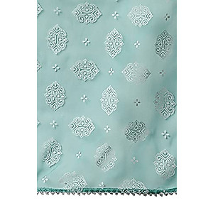 Janasya Women's Blue Cotton Kurta With Pant And Printed Dupatta