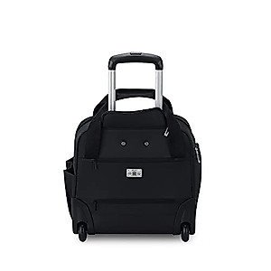 DELSEY PARIS Sky Max 2.0 Softside Two Wheel Under Seat Luggage, Black, Carry-on 15 Inch