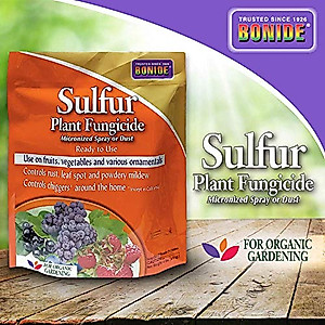 BONIDE Products INC 142 Sulfur Plant Fungicide Organically Controls Rust, Leaf Spot and Powdery Mildew, 4 lbs (2)
