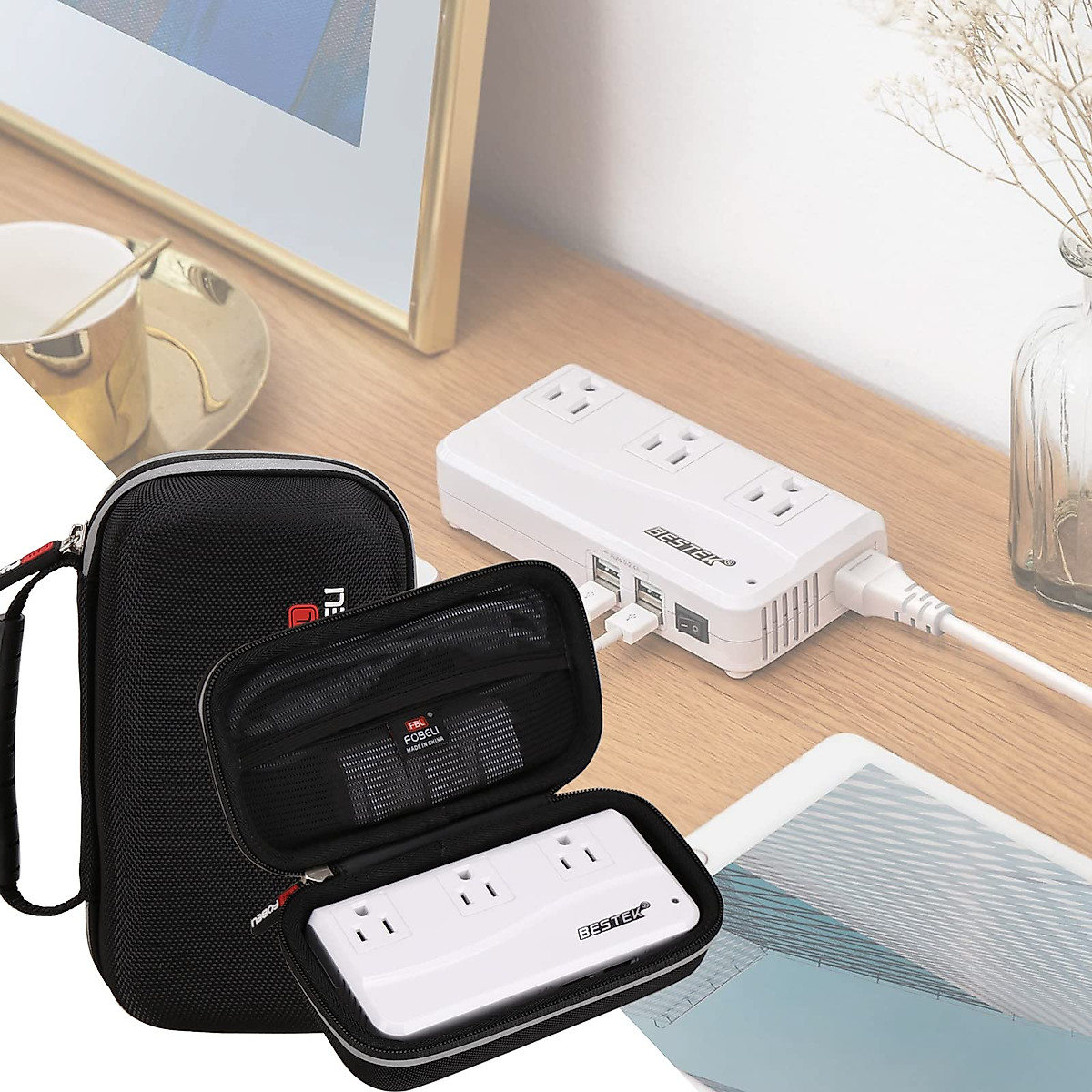 FBLFOBELI Hard Carrying Case for BESTEK Universal Travel Adapter 220V to 110V Voltage Converter (Case Only)