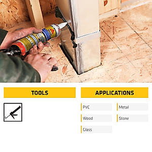Sikaflex Insulation Sealant & Adhesive, Dark Bronze, Flashing Sealant, Bonds to Most Insulation Boards and Wraps, 9 fl.oz. Cartridge