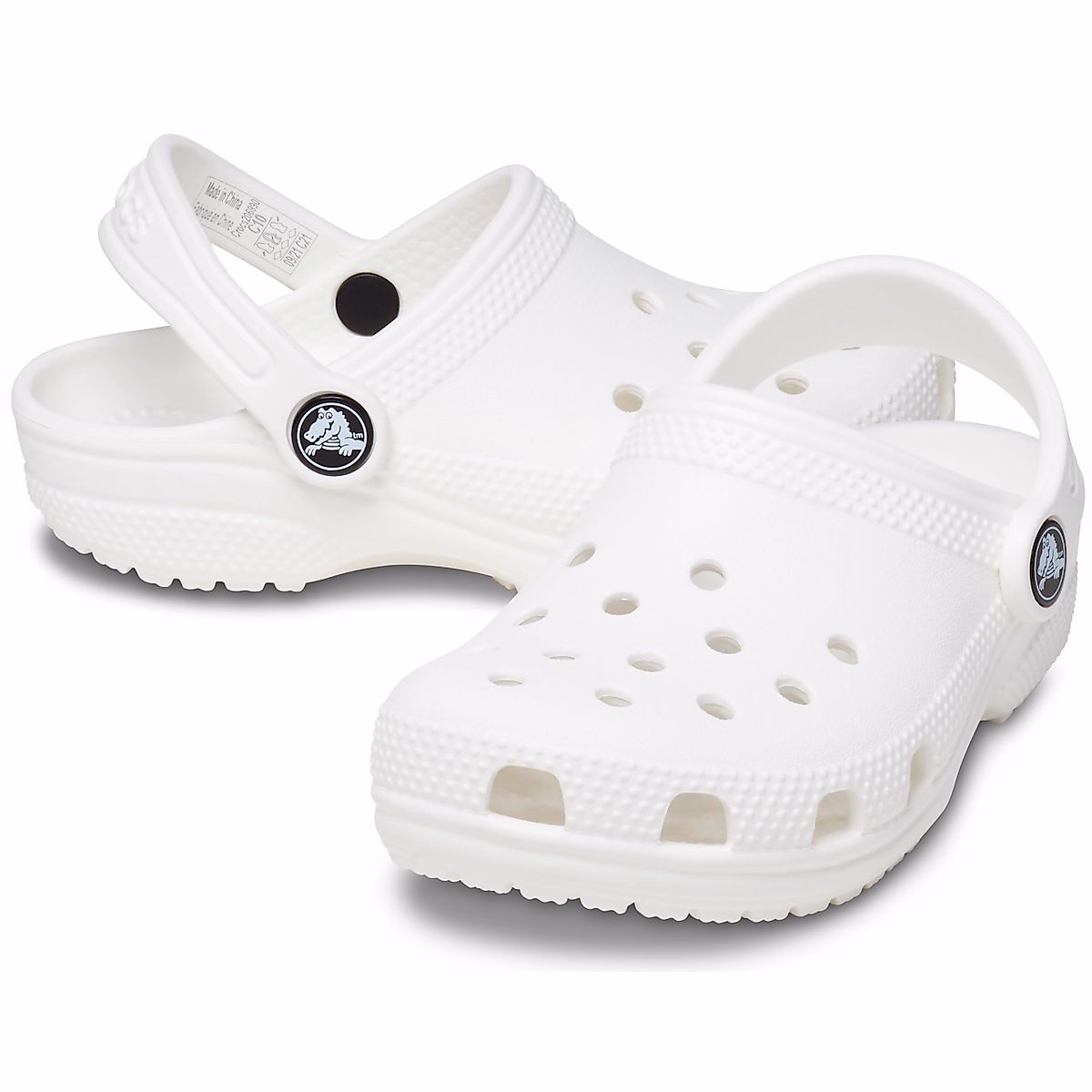 Crocs Kids' Classic Clog , White/White, 5 Big Kid