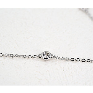 Sterling Silver Waterdrop Pear Shape Pendant Droplet Necklace