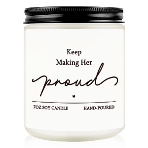 Sympathy Gifts, Keep Making Her Proud Christmas in Heaven Memorial Candle Gifts, Bereavement Gift for Loss of Loved One, Anniversary of Passing, Remembrance Gift for Loss of Mom, Grandma, Sister, Wife