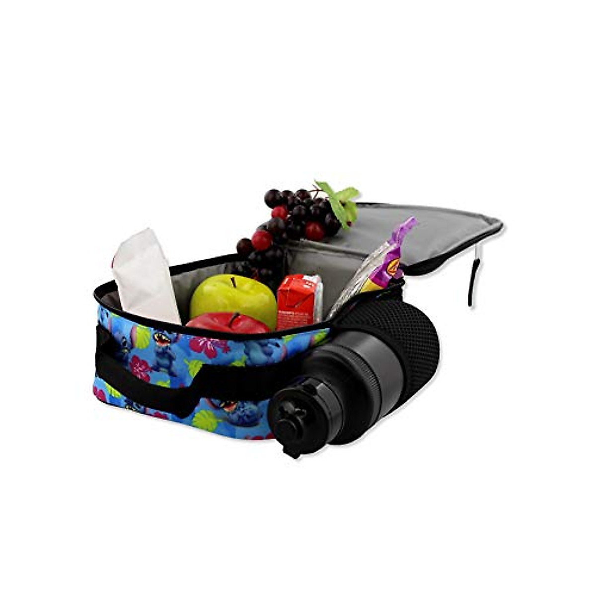 Disney Lilo & Stitch Meal Holder, Girls Boys Soft Insulated School Lunch Box (One Size, Blue)