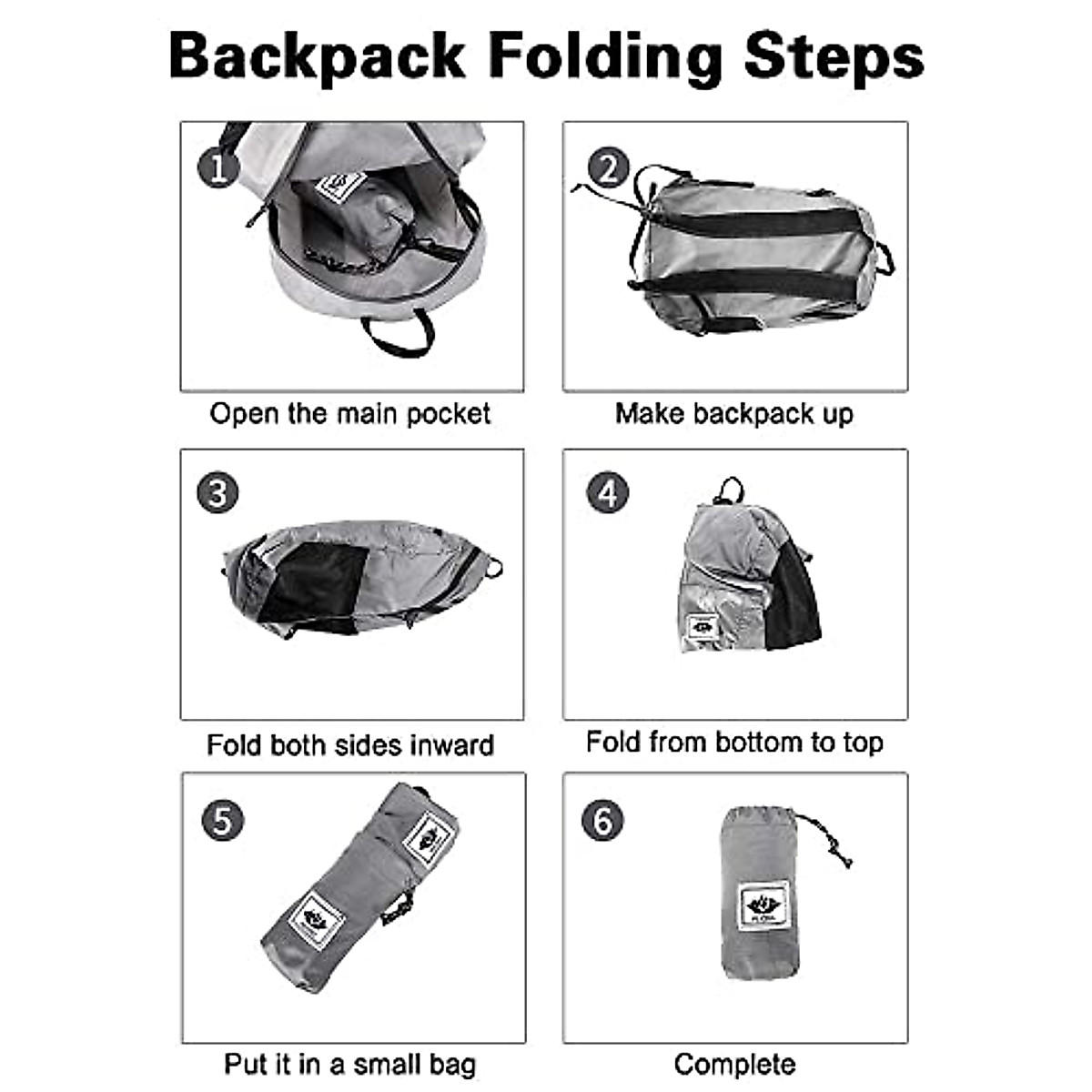 Peicees Lightweight Packable Backpack for Women Men Travel Hiking Waterproof Foldable Daypack Bag Collapsible Backpack 16 L