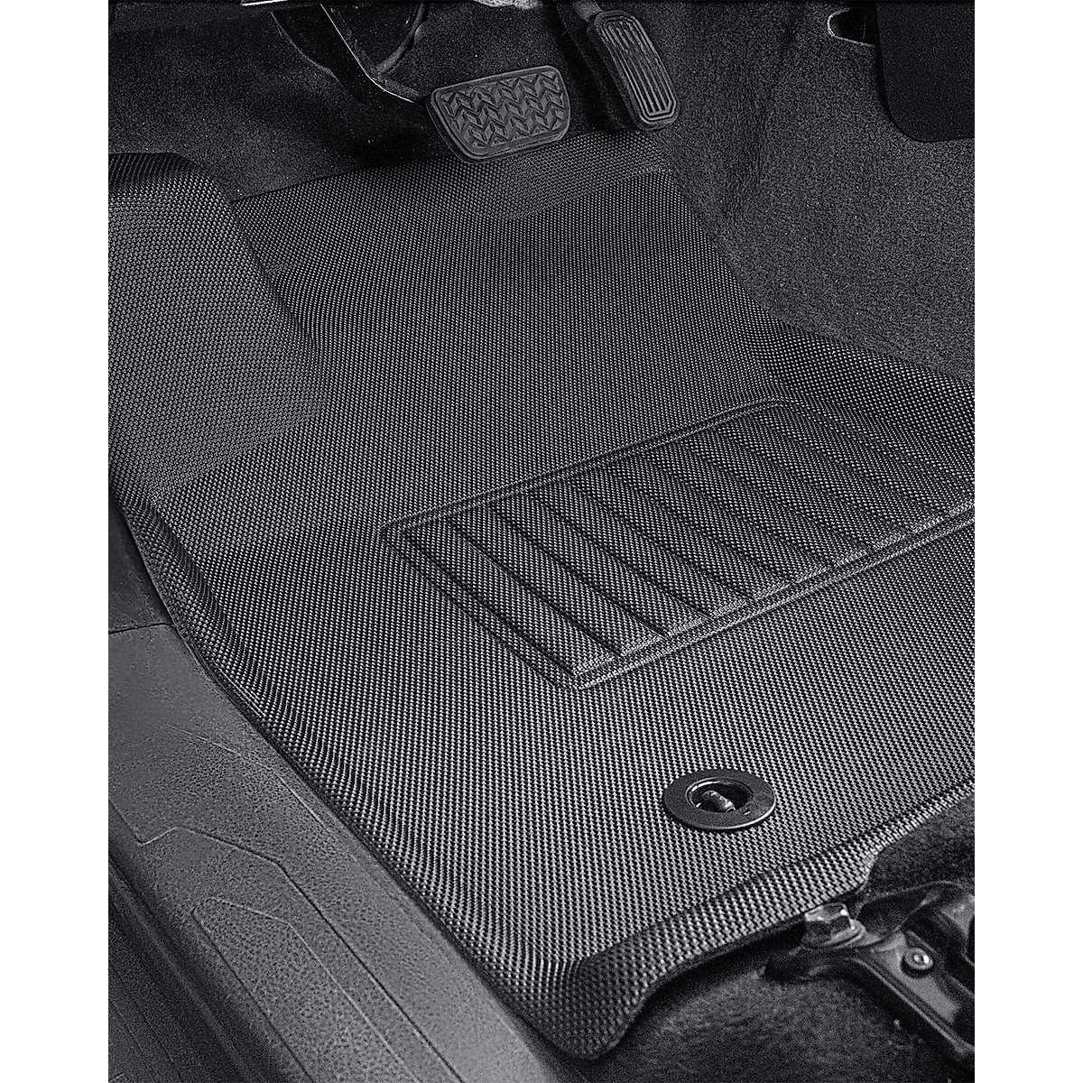CreeKT for Toyota Tacoma Floor Mats 2023 2022 2021 2020 2019 2018 (Double Cab ONLY), for Toyota Tacoma Accessories 2018-2023 for Tacoma 3rd GenAll Weather Floor Mats Liners