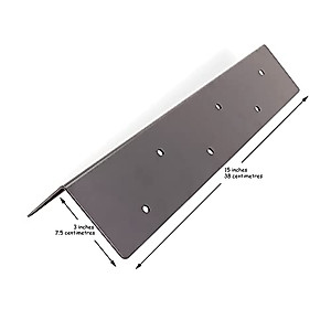 Sherfire Corner Brackets for Raised Garden Bed, 15 in/38 cm, 4 Pack - Decorative Black Design, Screws Included, Rust-Proof Steel, Support for Above Ground Wood Planter Box - Complete with 2 Frog Ties