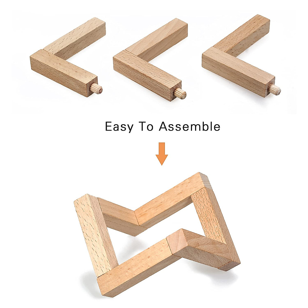 Lamp Holder,Funien Wood Bracket Moon Lamp Holder Detachable Wooden Stand for 3D Printing Moon Lamp Ball Shaped Night Light, Small Size