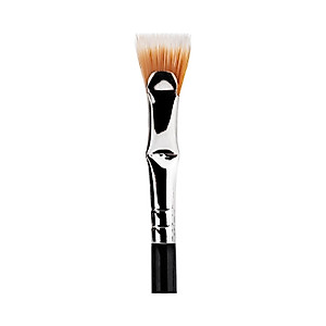 Bdellium Tools Professional Makeup Brush - Maestro Series 730 Bent Mascara Fan - With Soft Synthetic Fibers, For Applying Mascara (Black, 1pc)