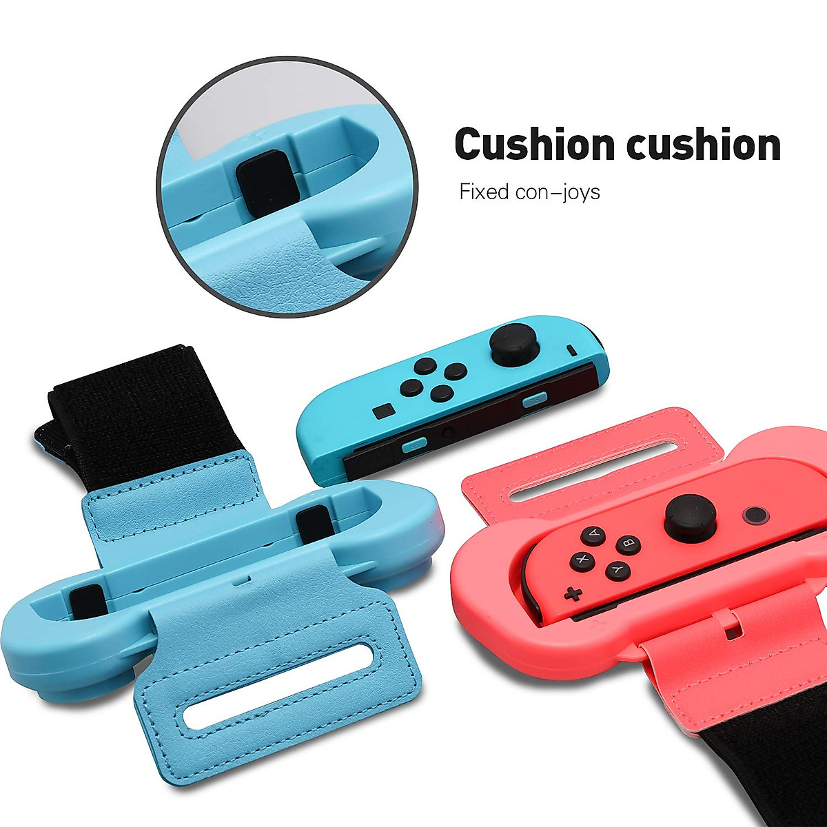 Switch Dance Wrist Bands, Switch Wrist Straps Compatible with Dance 2023 2022 2021 2020 and Nintendo Switch Sports Game - 2 Packs (Fit for 4.72-7.5 inches Wrist Circumference) - Blue and Red