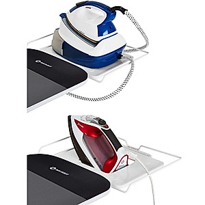 Reliable 220IB Home Ironing Board - Made In Italy Portable Ironing Board with Vera Foam Memory Foam Cover Pad and Conex Heat Resistant Zone, 7 Step Height Adjustment, Strong Iron Rest and Laundry Rack