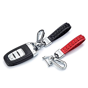 Universal Men & Women PU Leather Keychain Accessories Metal Car Key Chain Ring, purple