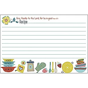 Groovy Kitchen Recipe Cards - with scripture