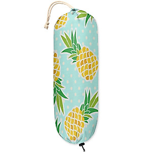 Fruit Pineapple Plastic Bag Holder, Polka Dot Grocery Bag Storage Holder Garbage Shopping Bag Trash Bags Organizer for Kitchen Home