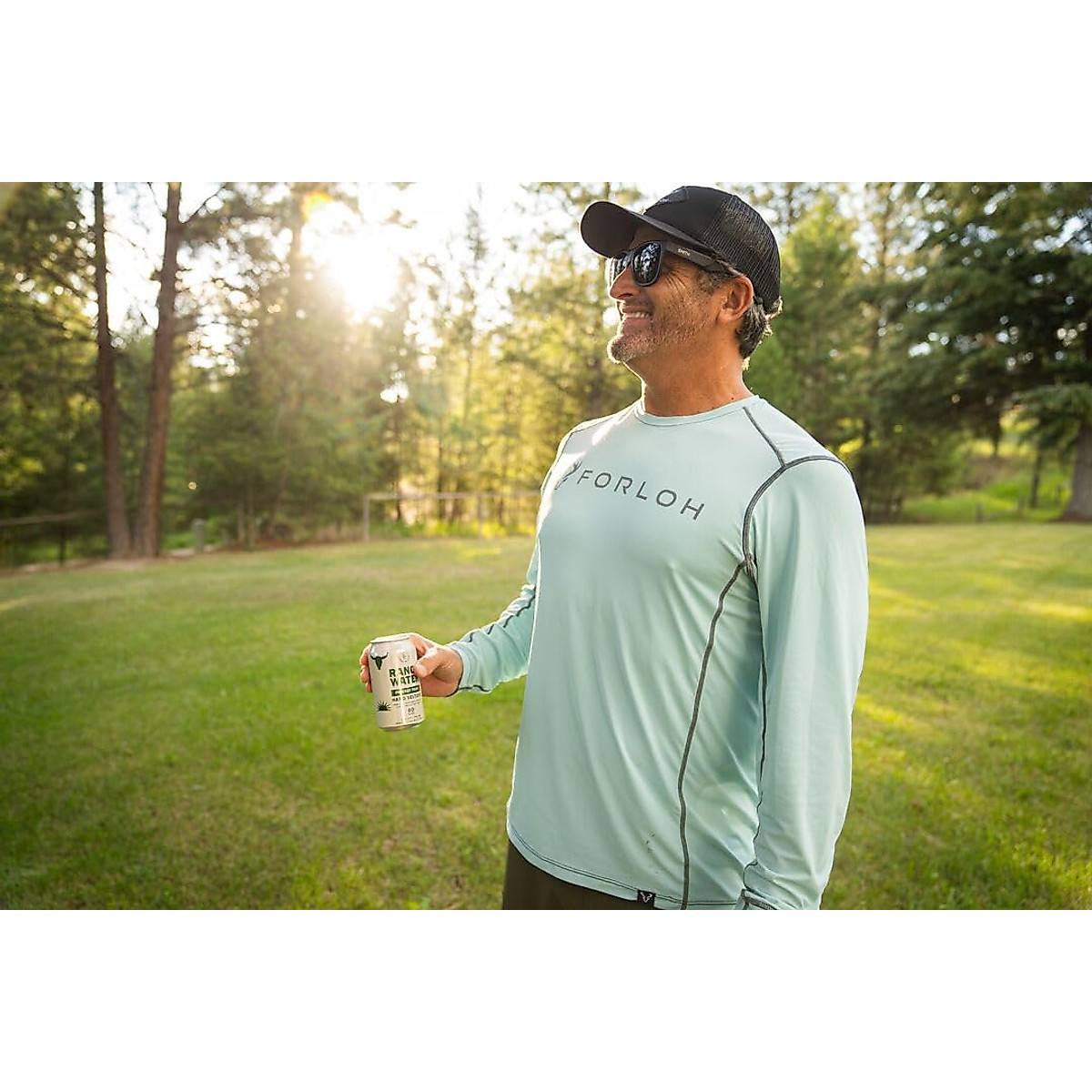 FORLOH Men's SolAir Long Sleeve - Lightweight Sun Shirt/UPF 50+ Sun Protection/Cooling & Quick-Dry Technology/Odor Control (M, Ensign Blue)