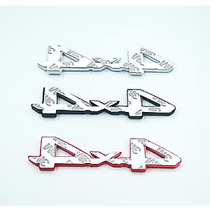 1Pack Metal Car 4x4 Emblem,Huapx 3D Chrome Badge Decal Sticker Compatible with 4RUNNER Tundra Tacoma Rear Tailgate Tail Gate Door Truck SUV Pickup (New Matt Black)