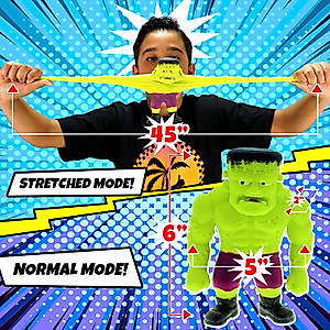 JA-RU Squishy Monster 6 Inch (3 Stretchy Toys Assorted) Stretch Action Figures & Bendy Toys for Kids. Stress Relief Fidget Toys. Anger Management Toys. Superhero Party Favors. 4306-3s