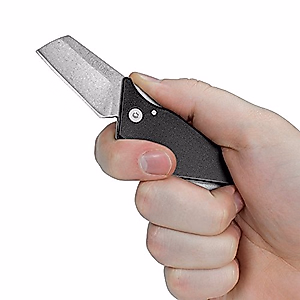 Kershaw Pub, Black Multifunction Pocket Knife (4036BLKX) with 1.6 Inch 8Cr13MoV Stonewash Blade and Black Handle, Includes a Screwdriver Tip, Pry Bar, Key Chain Attachment and Bottle Opener; 1.9 oz