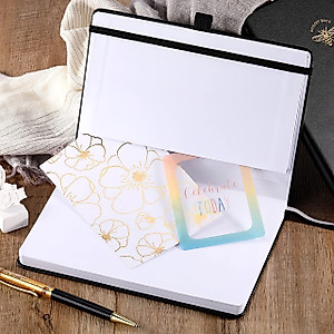 Budget Planner - Monthly Budget Book and Expense Tracker Notebook, Faux Leather Hardcover Financial Organizer, 6.3" x 8.4" Undated Bill Organizer with Pocket + Stickers + Premium Paper - Black