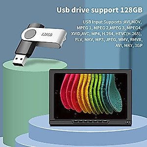 OAKCHA 13.3 Inch Small TV,Portable TV with Antenna ATSC Tuner,HDMI/AV Input,USB Port,Rechargeable Battery Operated,Suitable for Kitchen RV Car Camping