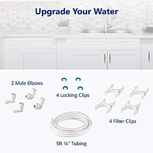 Filter Upgrade Kit for Reverse Osmosis and Under Sink Water Filtration System – Add a New Filtration Stage to Your System – Includes Adapters for ¼” Threaded and Quick Connect Filters – Express Water