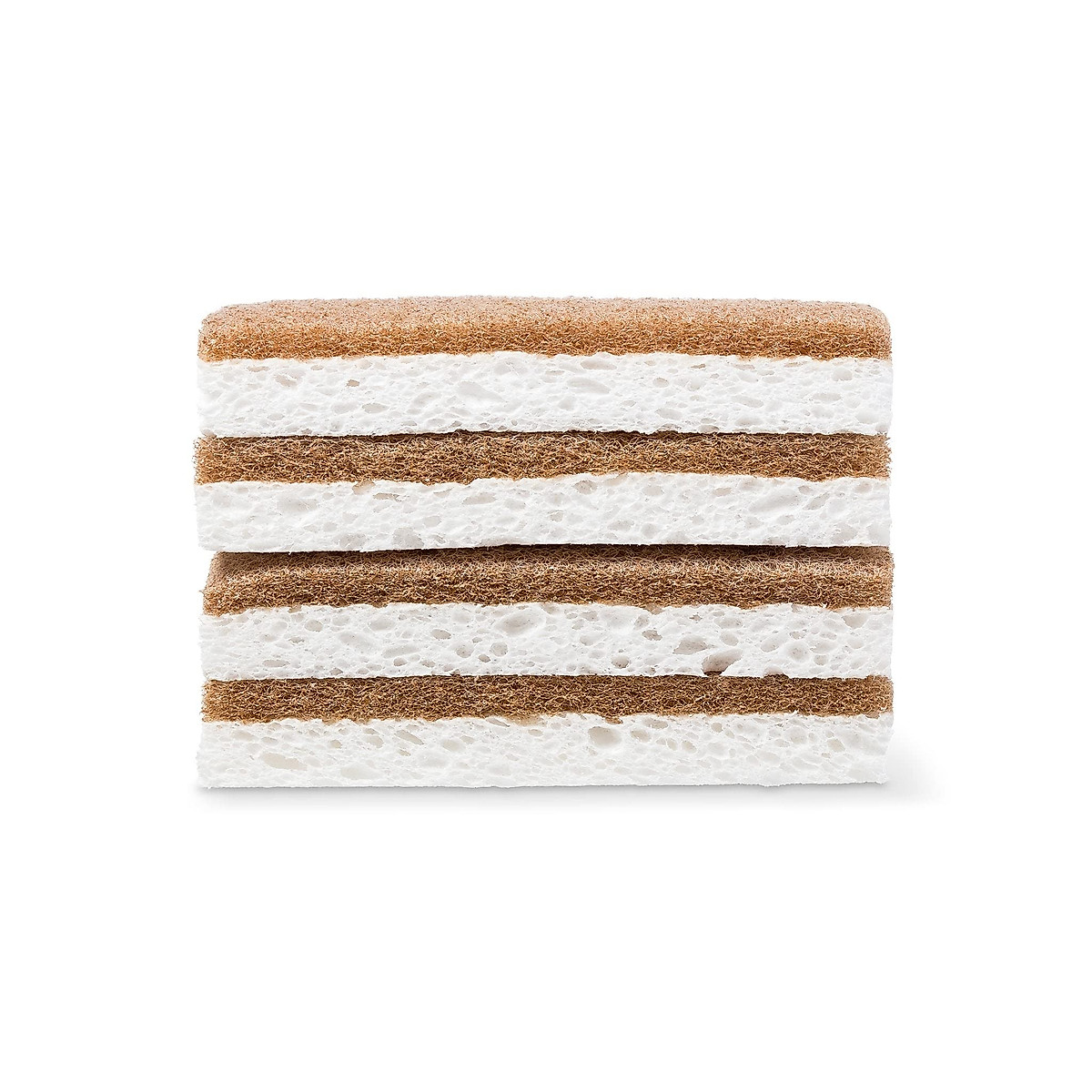 Full Circle In a Nutshell Walnut Scrubber Sponges, Non-Scratch, Set of 2 (Pack of 6)