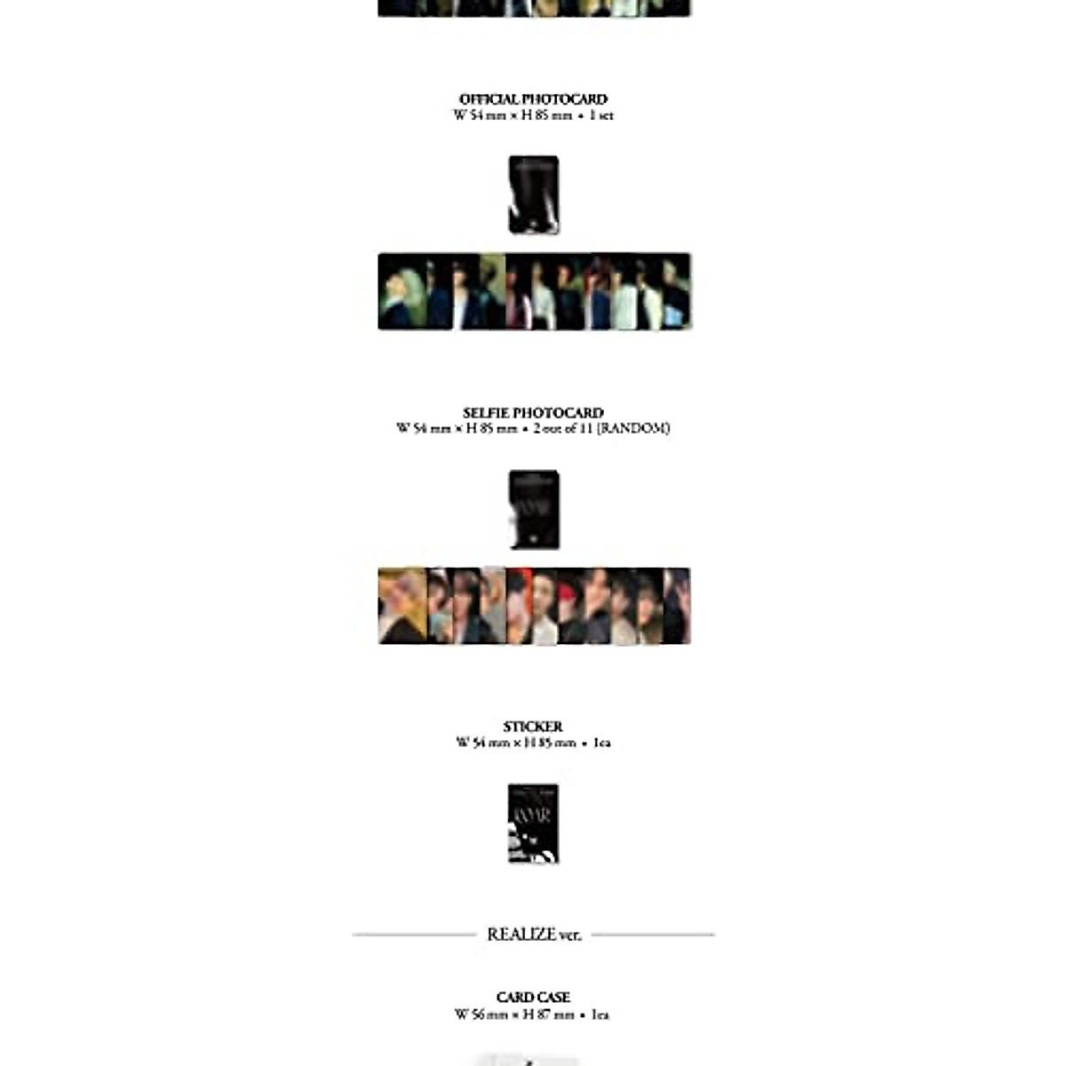 THE BOYZ BE AWAKE ROAR 8th Mini Album Platform Version Card case+Mini QR type card+Official photocard+Selfie photocard+Sticker+Tracking Sealed (SET(REACH+REALIZE+REASON))