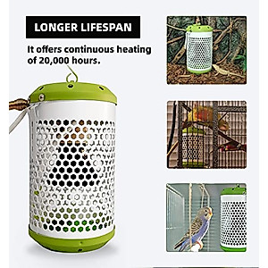 SYSAI Smart Pet Heater with Auto Temperature Control, for Bird, Turtle, Snakes, Lizard, Frogs, Chicks, Cat, Anti-bite Power Cord Protector (Large_100W)