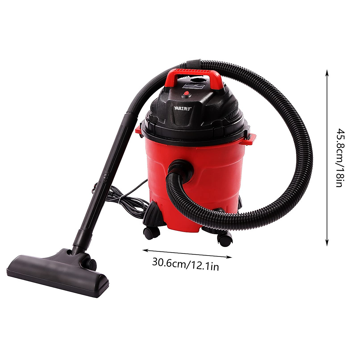 YUNLAIGOTOP Wet/Dry Vacuum, 4 Gallon Portable Heavy-Duty Shop Vacuum, 3 in 1 Function Wet/Dry Vacuum with Attachments, Shop Vacuum for House, Garage, Car & Workshop - Red